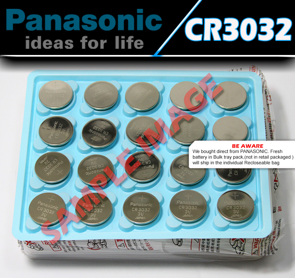 2 FRESH PANASONIC CR3032 BR3032 CR 3032 3v Lithium Battery | eBay